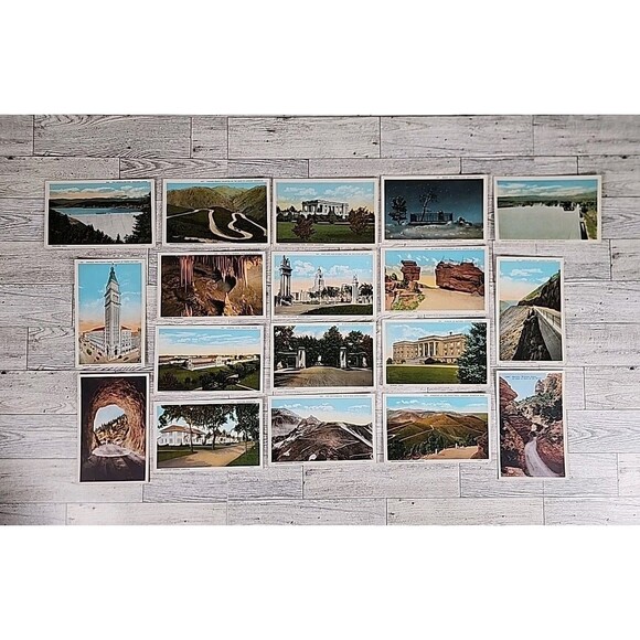 Office | 18 Antique Colorado Postcards Lot Denver Nature Mountains ...